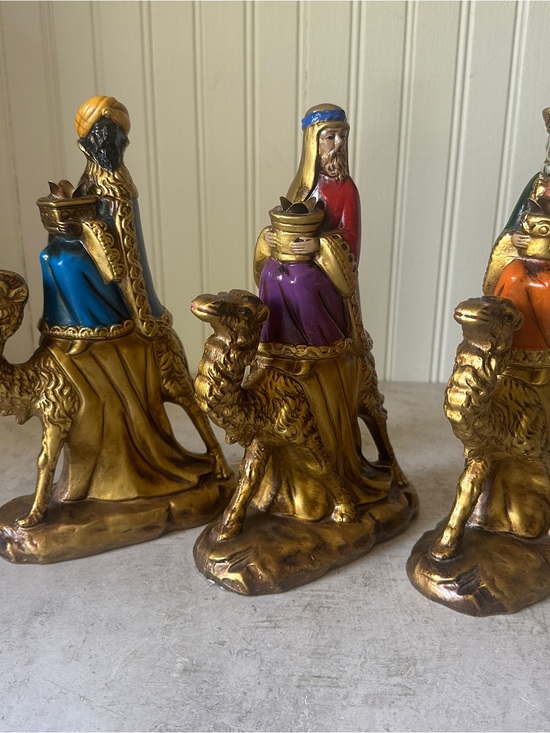 Holiday | Vintage Japan Three Wise Men Camel Paper Mache Candle Holders ...
